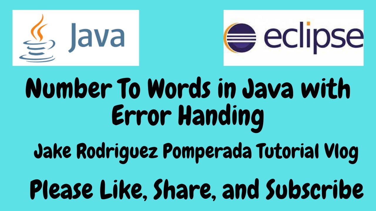 Number To Words In Java With Error Handling YouTube Number To Words In Java With Error Handling YouTube