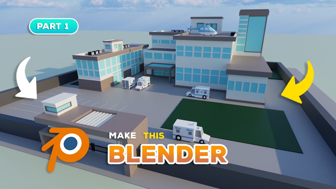 Modeling a Hospital in Blender ( Super easy and Fast ) Part 1 - YouTube