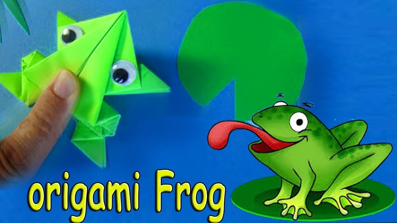 Origami jumping frog : How to make a paper frog that jumps - YouTube