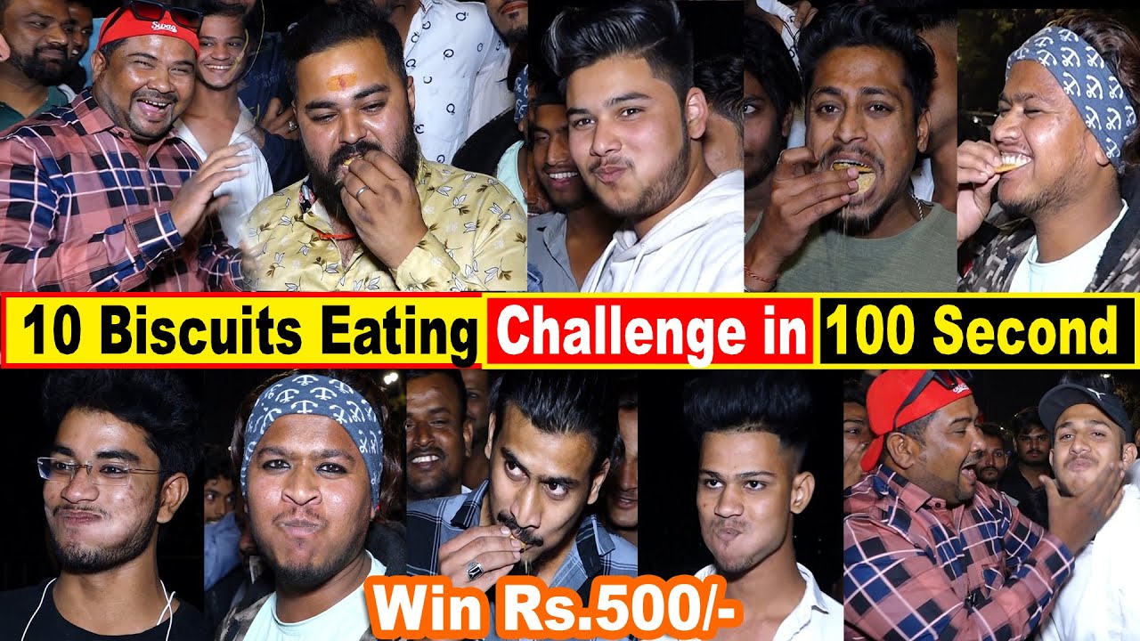 10 Biscuits Eating Challenge in 100 Second Winner at Necklace Road ...
