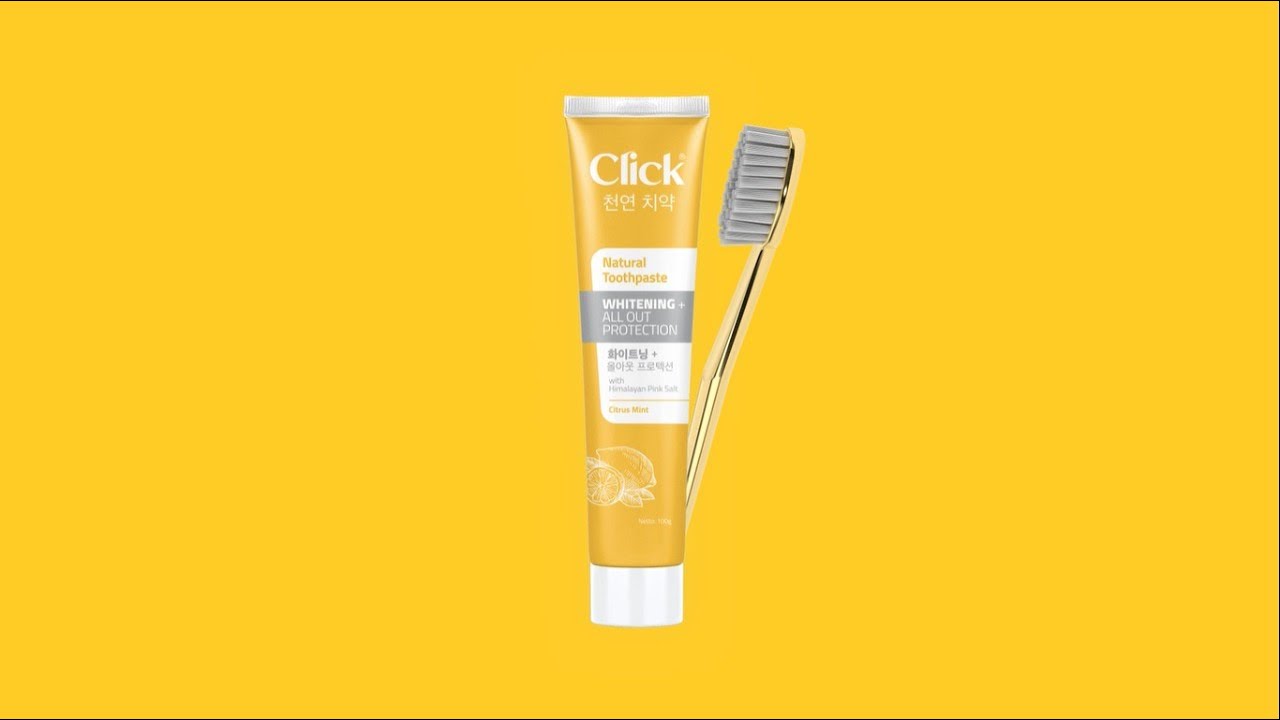 NEW! Click Natural Whitening Toothpaste Citrus Mint for All Out Teeth ...