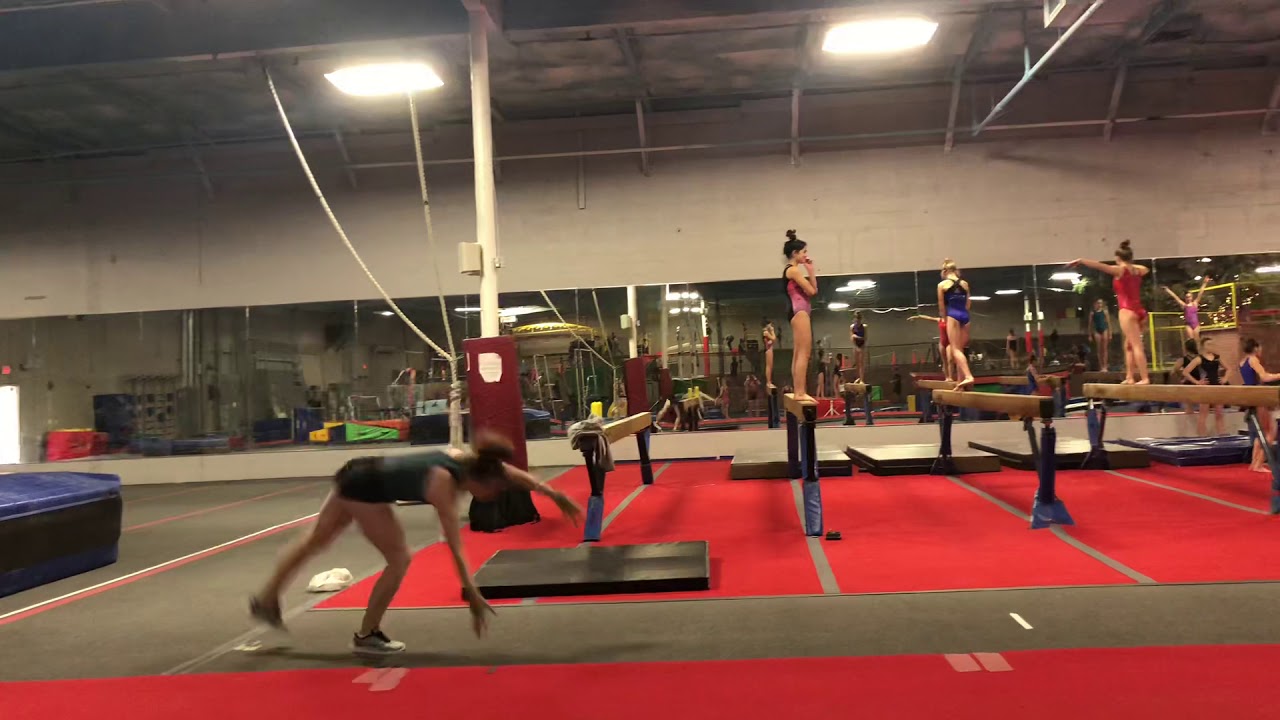 Front tuck step out round off BHS full - YouTube