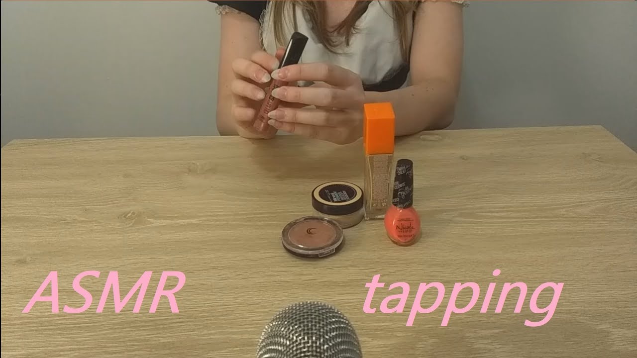 ASMR Tapping on makeup with Long Nails - YouTube