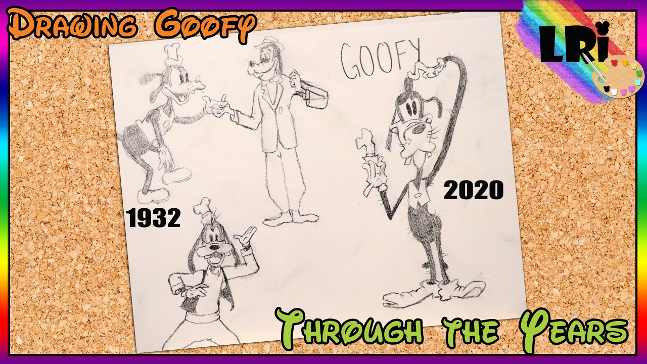 How To Draw Goofy Through The Years (1932-2020) | Drawing Disney - YouTube
