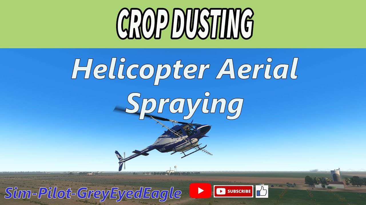 Crop Dusting. Helicopter Aerial Spraying. Desktop Helicopter Flight ...