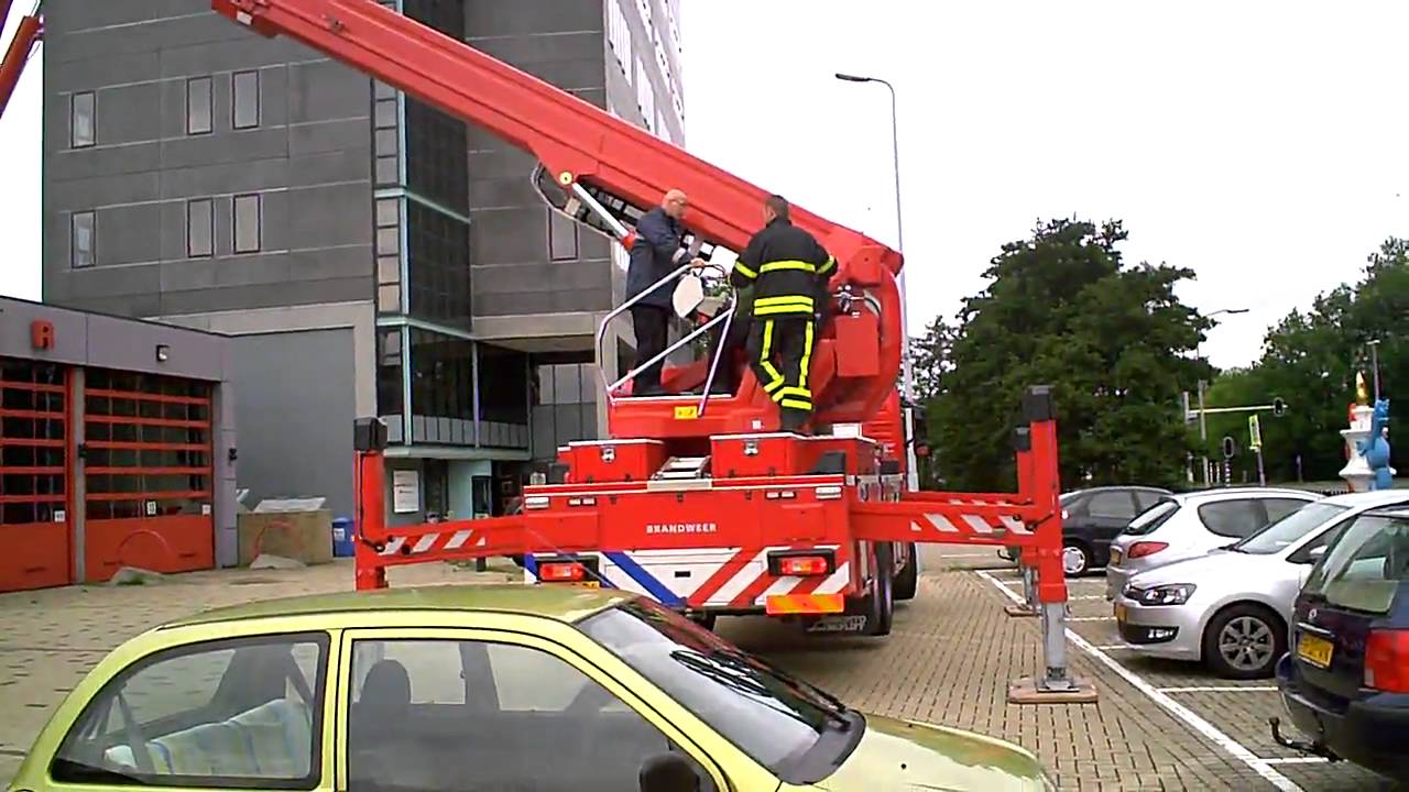 VOLVO FM fire truck highreach with cameras The Hague Den haag - YouTube