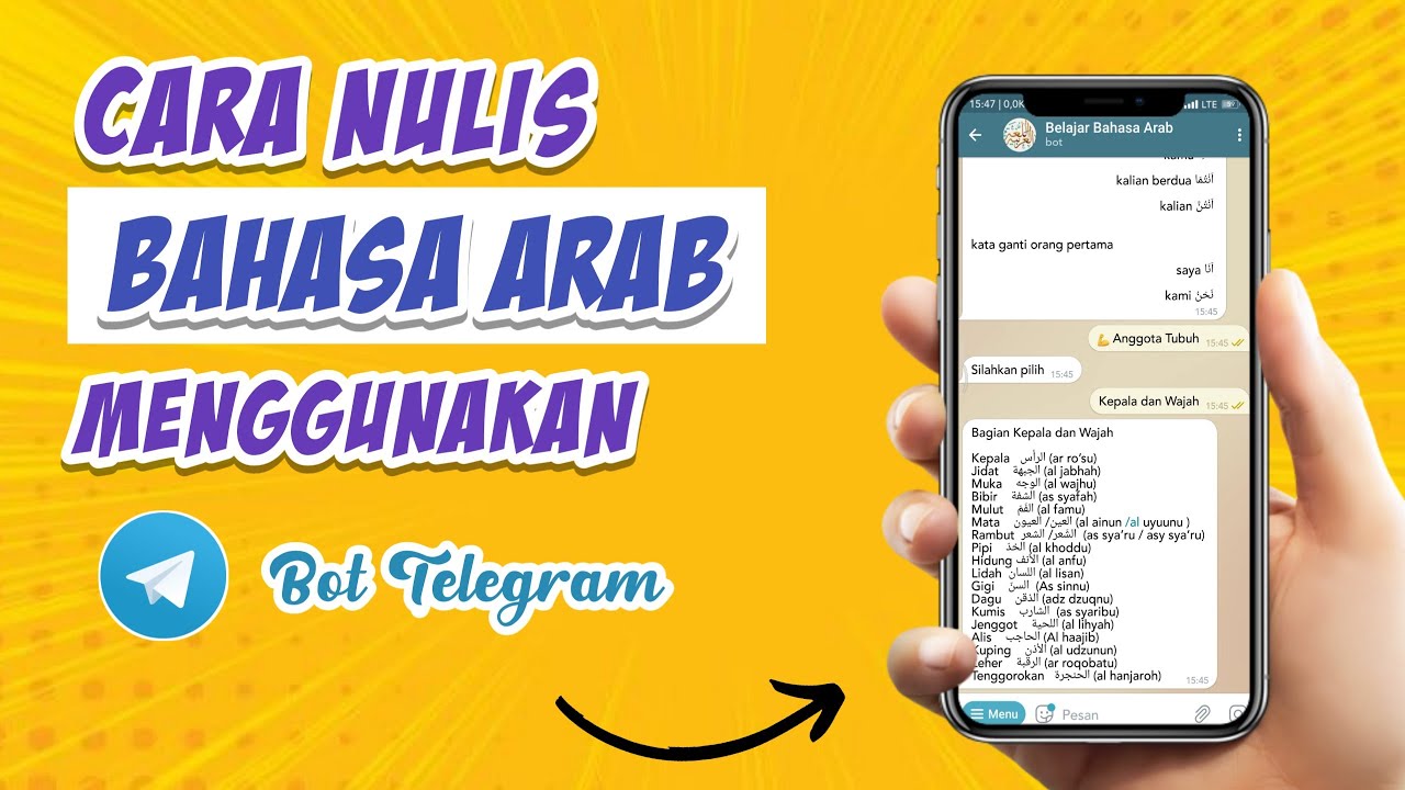 Cara Nulis Bahasa Arab Menggunakan Bot Telegram [Arabic Dictionary ...