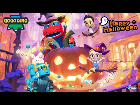 [GoGoDino] 🎃Best Halloween Party | 🍬Trick or Treat | Halloween Spirit👻 | Dinosaur for Kids | Cartoon