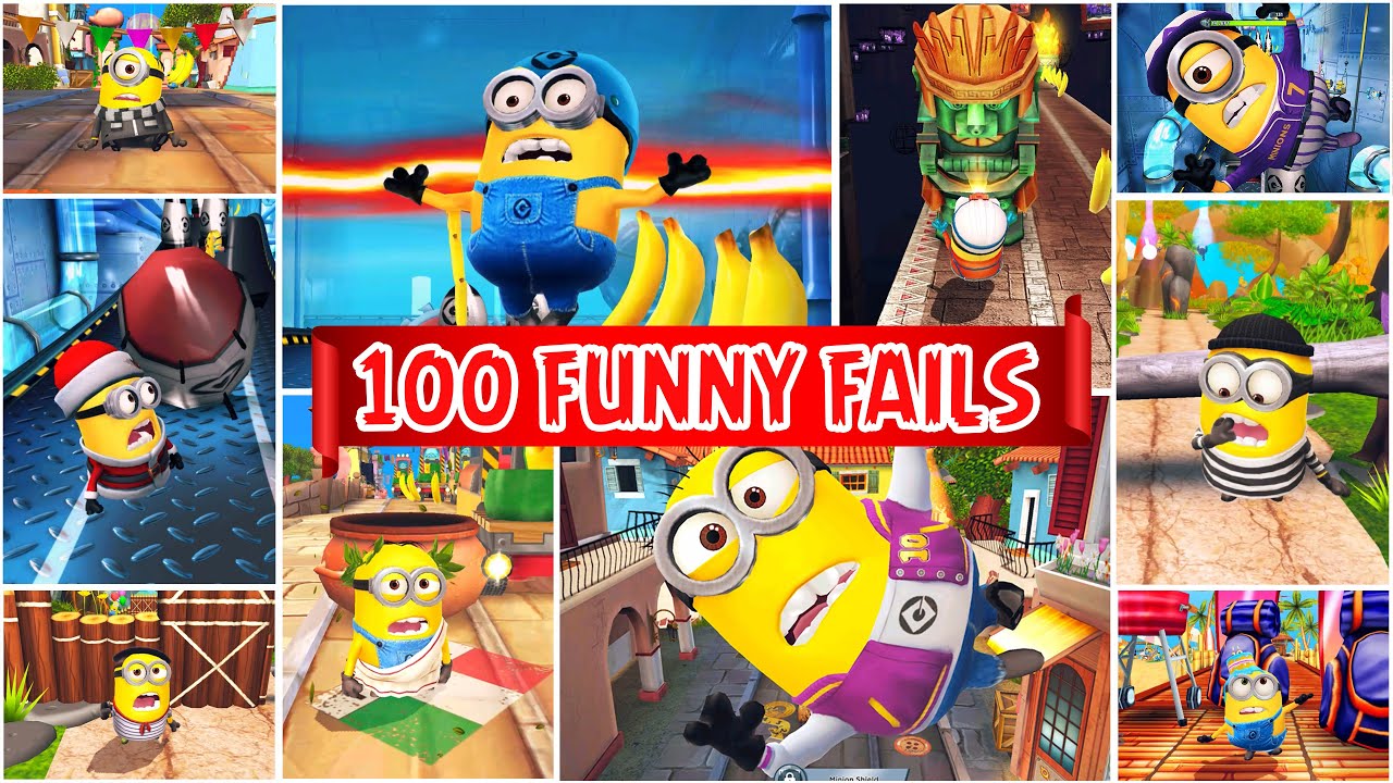Minion Rush 100 FUNNY FAILS (Episode 1) | Gru's Lab, El Macho's Lair ...