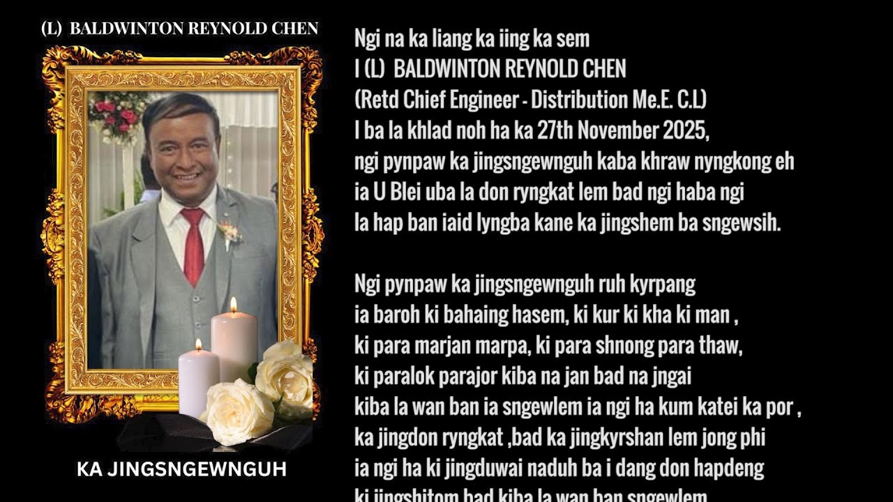 KA JINGSNGEWNGUH NA KA IING KA SEM I (L) BALDWINTON REYNOLD CHEN - YouTube