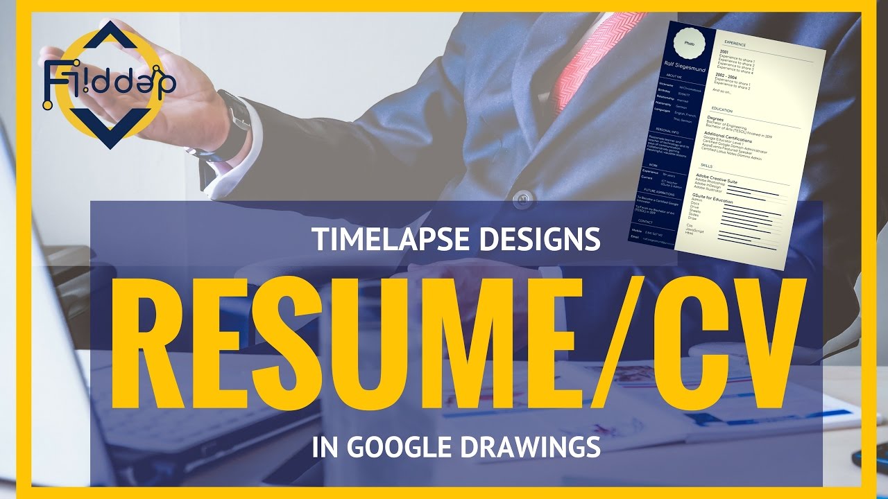 Quick CV Design in Google Drawings Timelapse - YouTube
