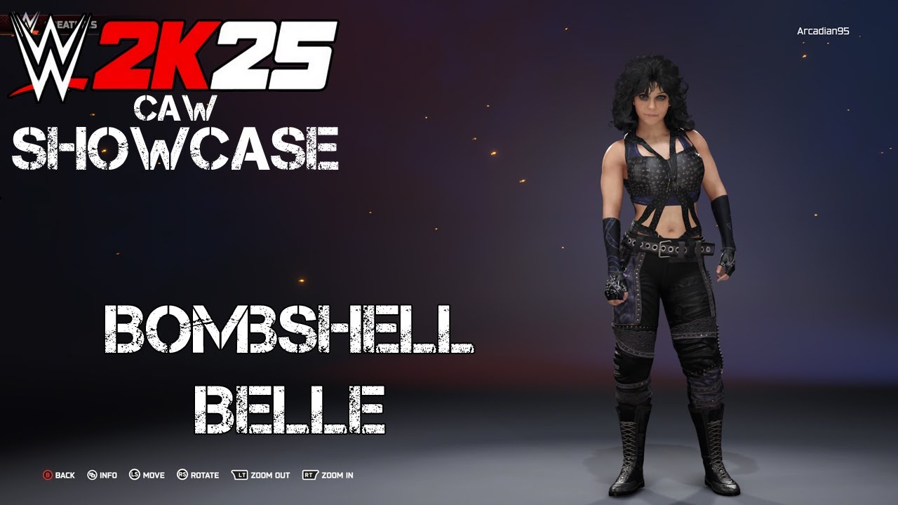 WWE 2K25 - CAW Showcase: Bombshell Belle | No Commentary Gameplay ...