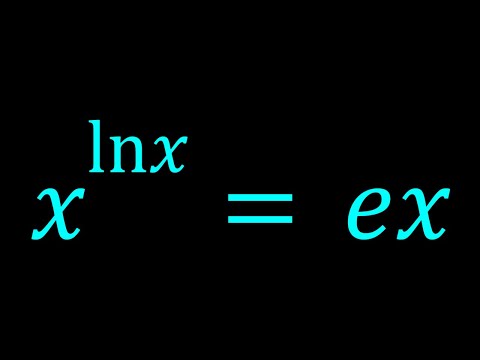 Solving x^{ln(x)}=ex