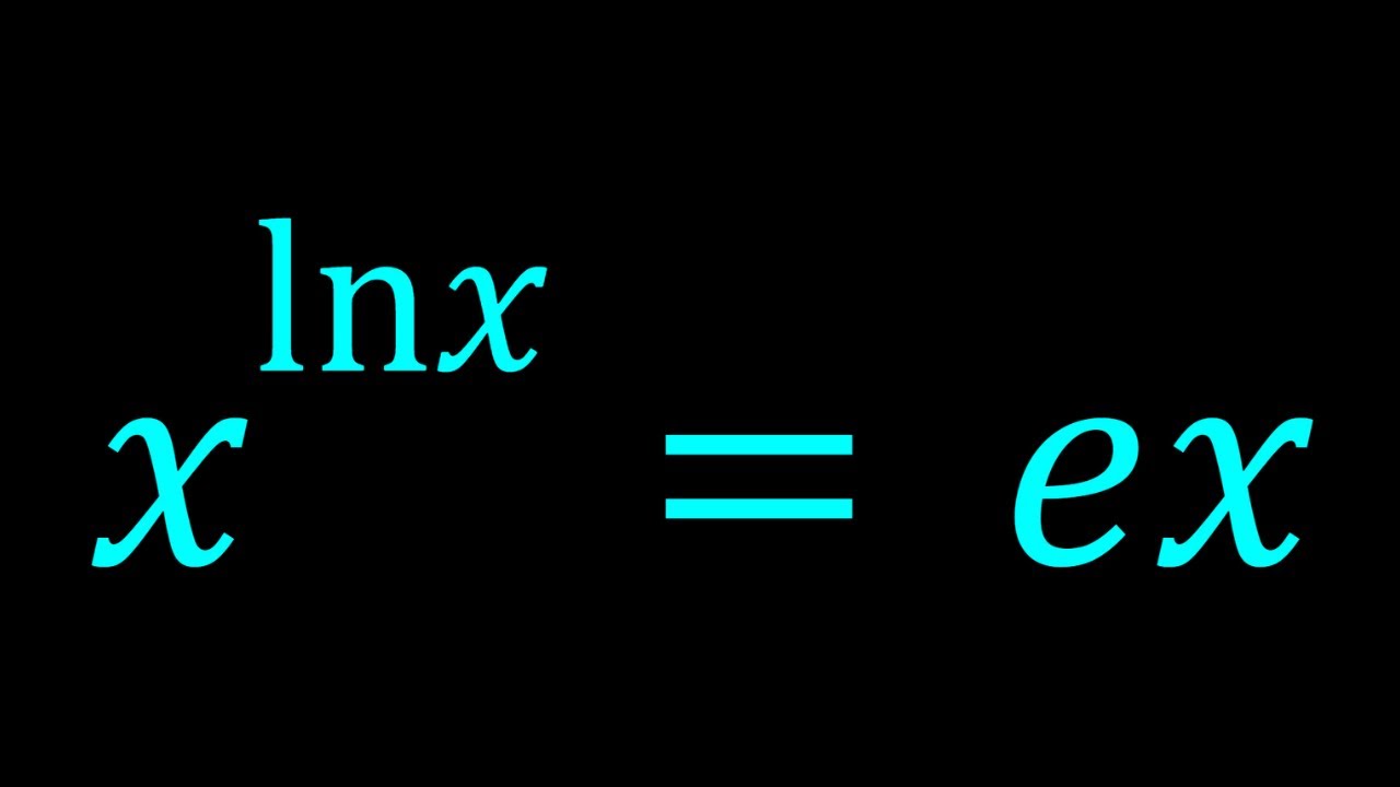 Solving X ln x ex YouTube
