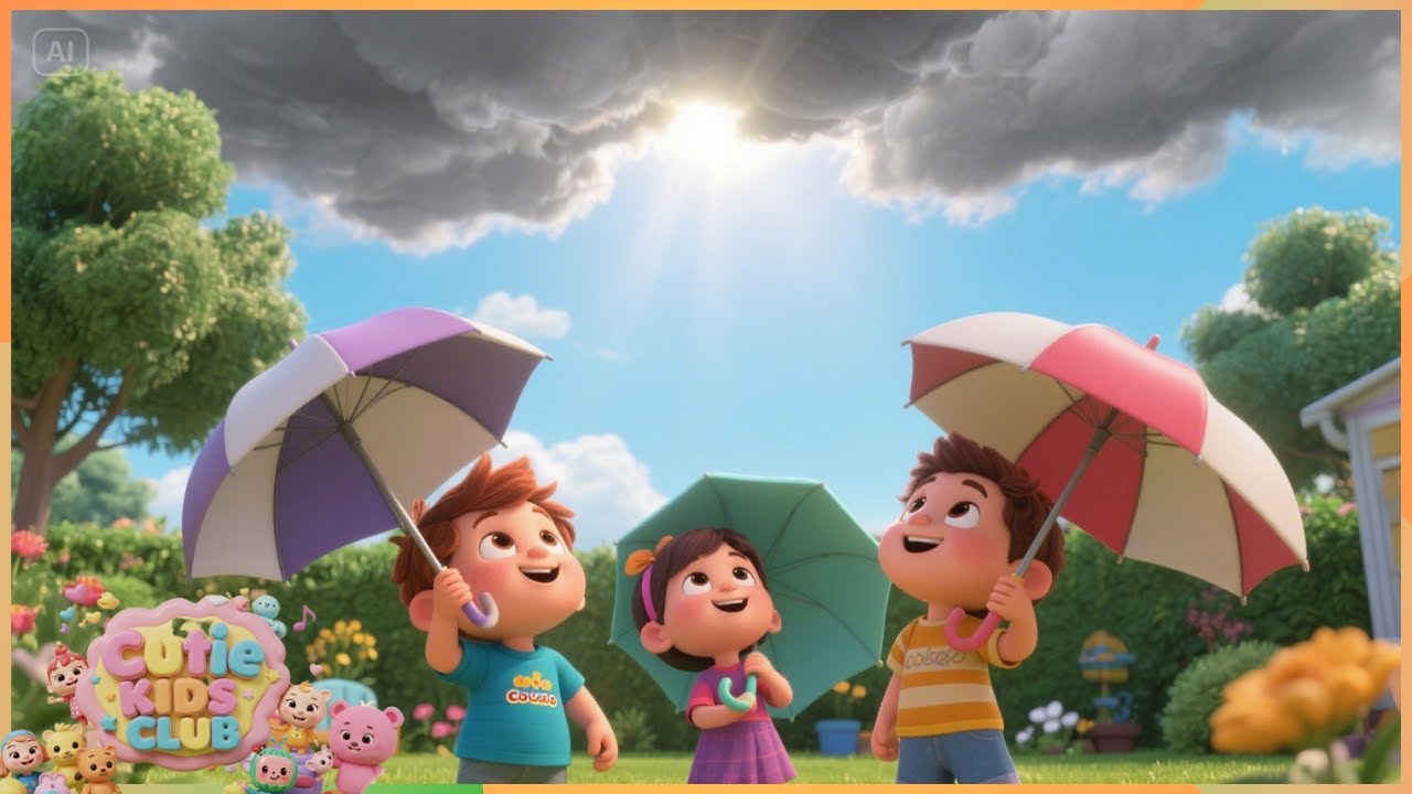 🌧️ Umbrellas Up! Baby & Farm Animals Rain Song 🐥🎶 | Happy Kids Dance in ...