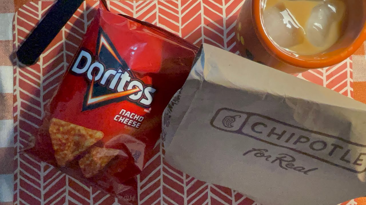 ASMR Eating Chipotle Chicken Burrito & Doritos [No Talking] - YouTube