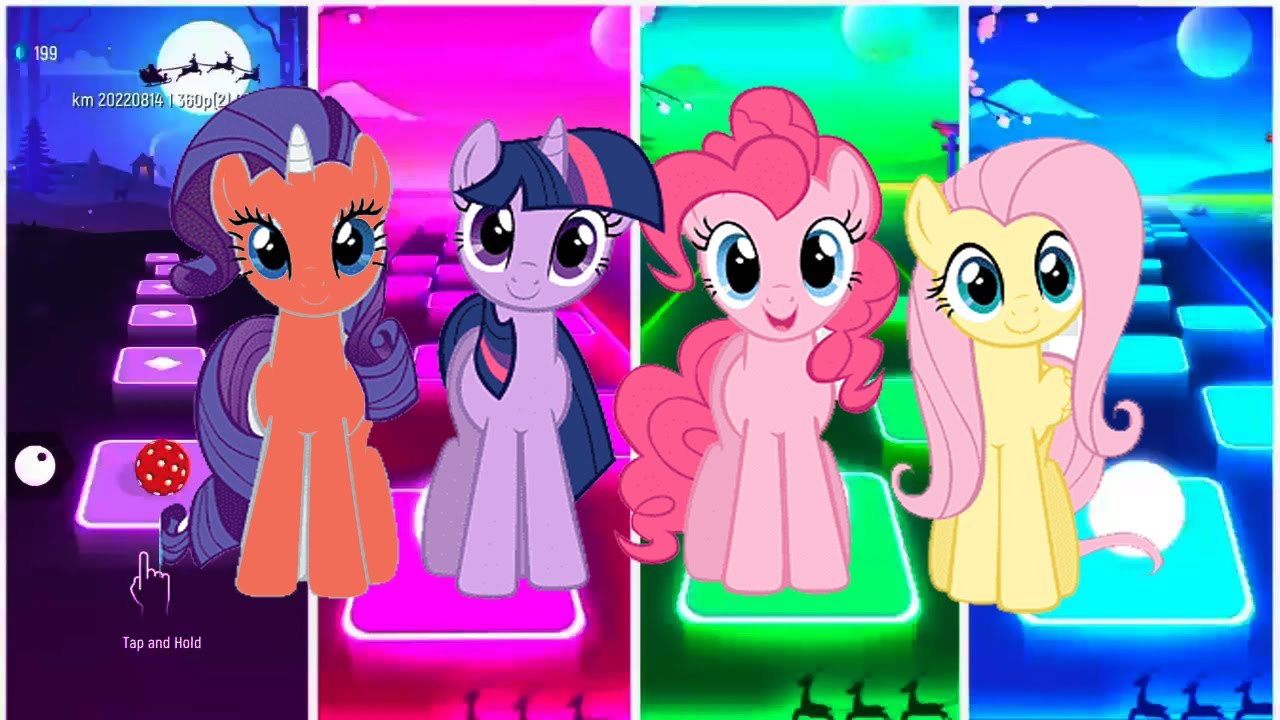 My Little pony in Tiles Hop Games- Vinyl Scratch Vs Big Macintosh Vs ...