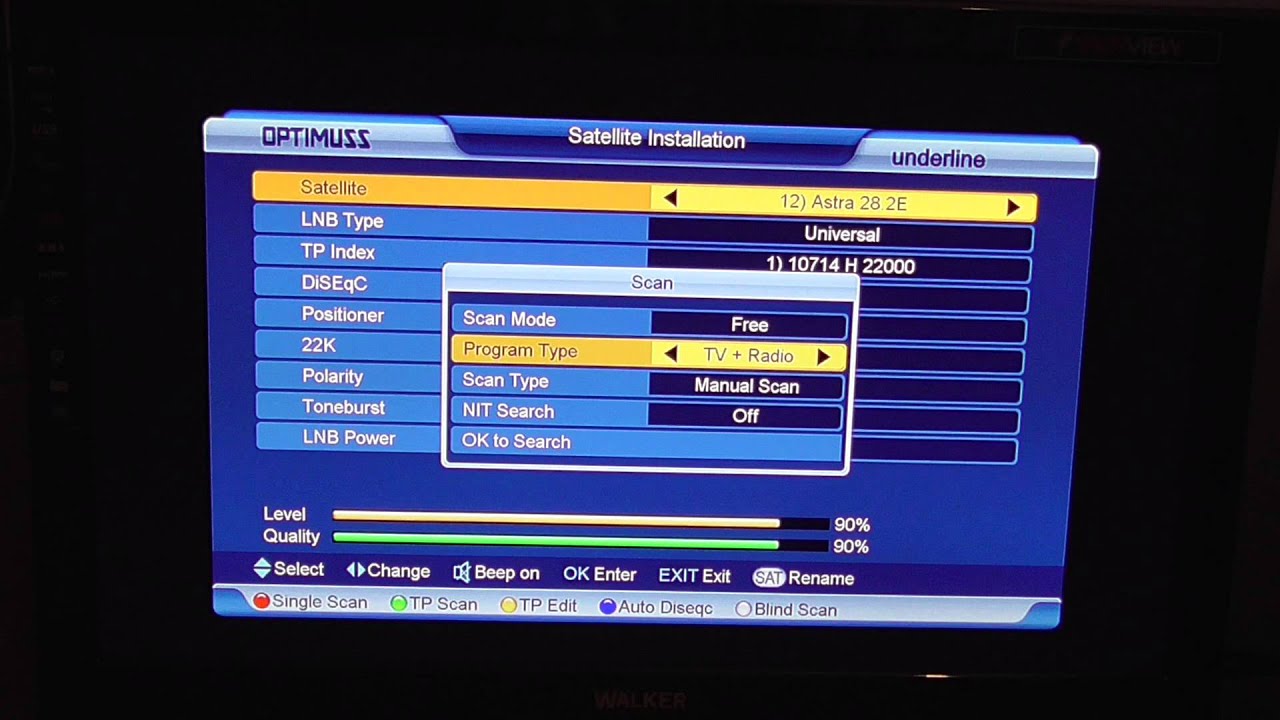 Edision Optimuss 3 in 1 Tune in Freesat Channels - YouTube