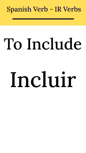 Learn How to Say the Verb "To Include / Incluir" in Spanish | #shorts # ...