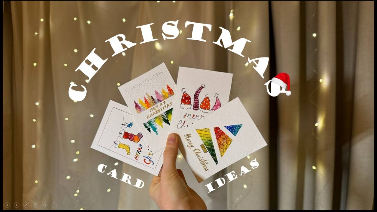 Watercolor Christmas Cards 🎨 Art Tutorial for Beginners - YouTube