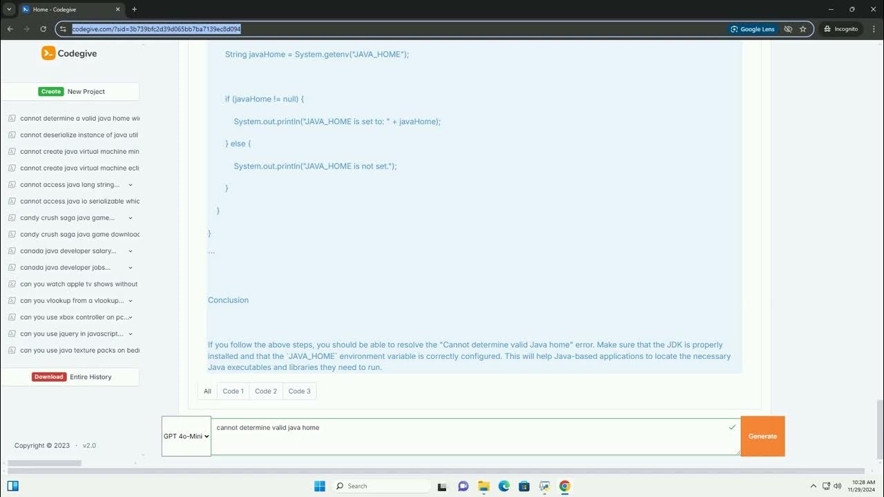 cannot determine valid java home - YouTube