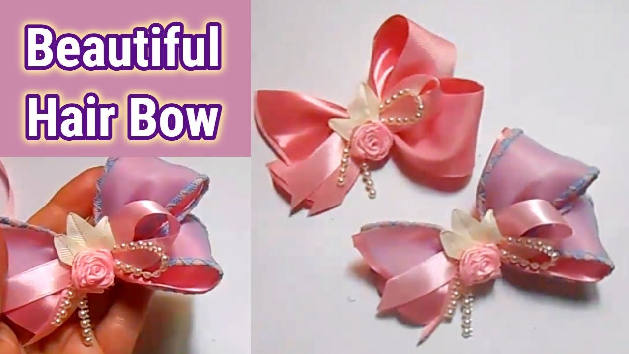 Beautiful Ribbon Hair Bows - Satin Ribbon Hair Bow Clip - Satin Bow ...