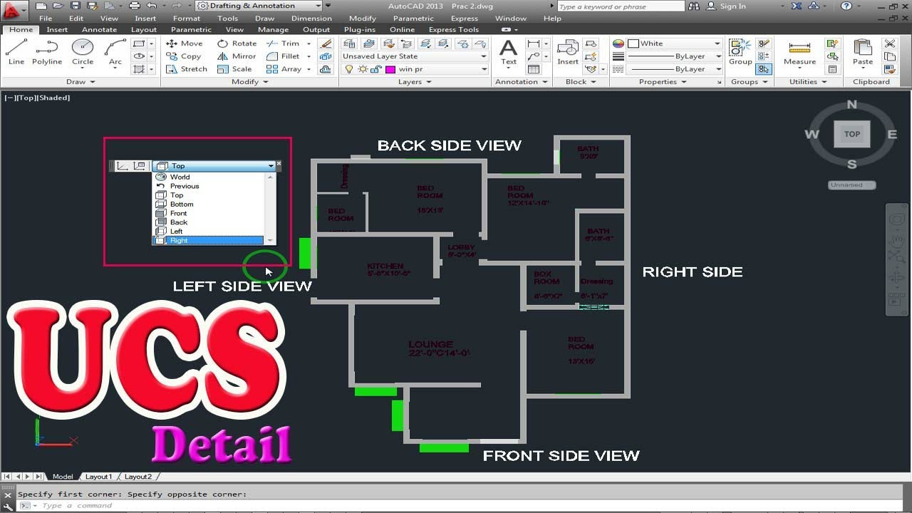 AUTOCAD How To Use UCS With 3D Drawing In AutoCAD CAD TUTORIALS autocad-how-to-use-ucs-with-3d-drawing-in-autocad-cad-tutorials