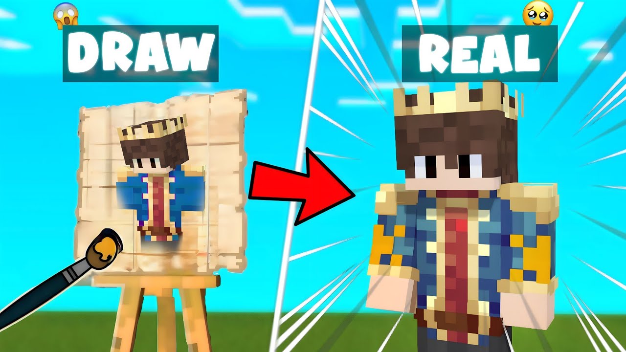 Minecraft, But I Can Draw Youtubers 😱 | Lord RKC - YouTube