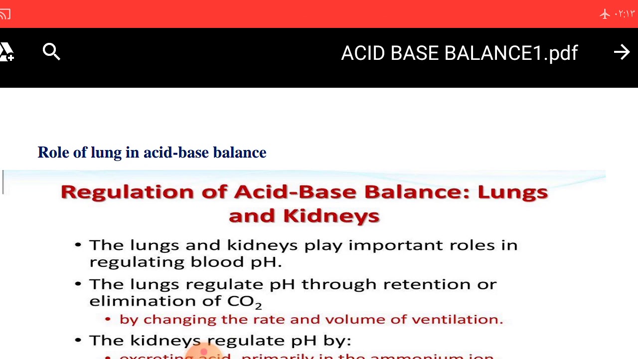 Role of lung in acid base balance - YouTube