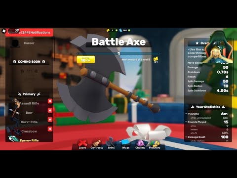 Unlocking the Battle Axe in RIVALS - YouTube