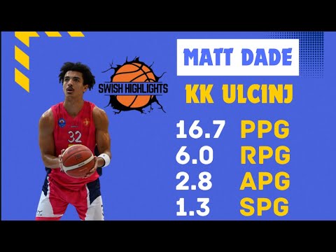 Matt Dade | KK Ulcinj | 2025/26 MIDSEASON HIGHLIGHTS - YouTube