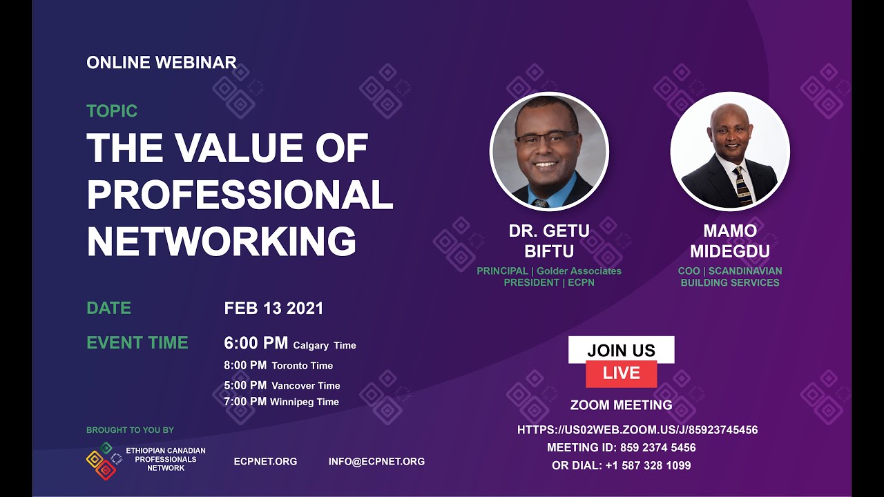 The Value of Professional Networking - Webinar - YouTube