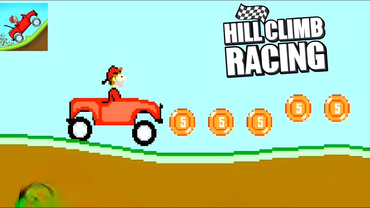 Hill Climb Racing - 8 bit JEEP Walkthrough GamePlay Android - YouTube