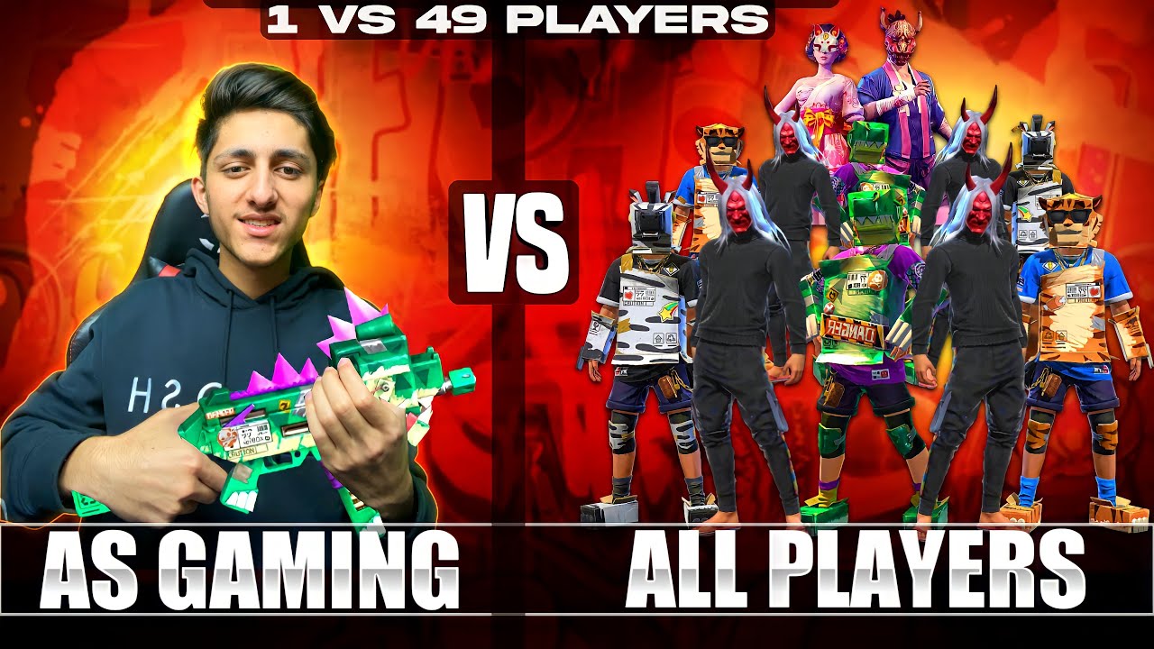 As Gaming Playing 1Vs 49 Player | No One Kill Me | New Costume In Free ...