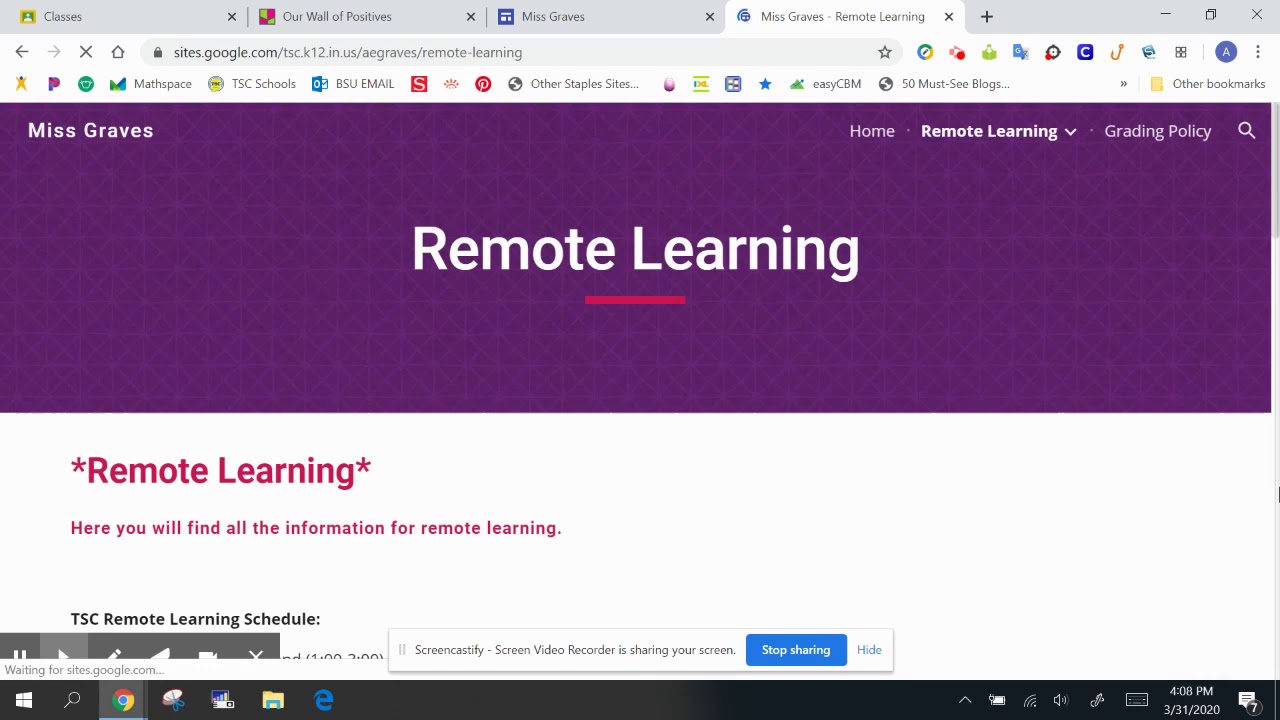 Miss Graves' Remote Learning Tutorial - YouTube