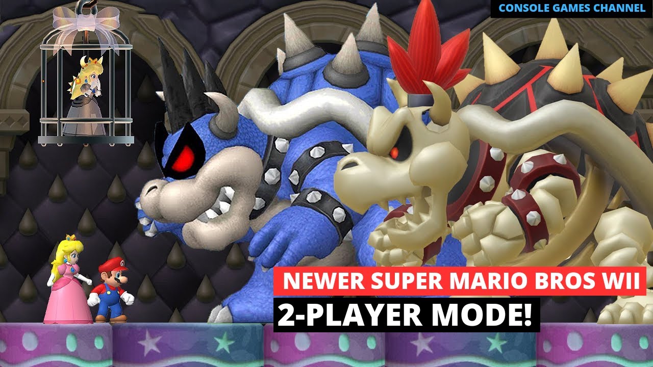 Newer Super Mario Bros Wii - All Castles (2 Player) - YouTube