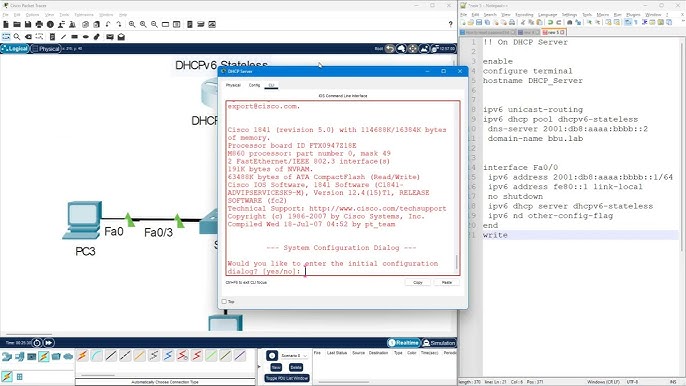 Lab Configure Dhcpv6 Variation In Packet Tracer 45 Off