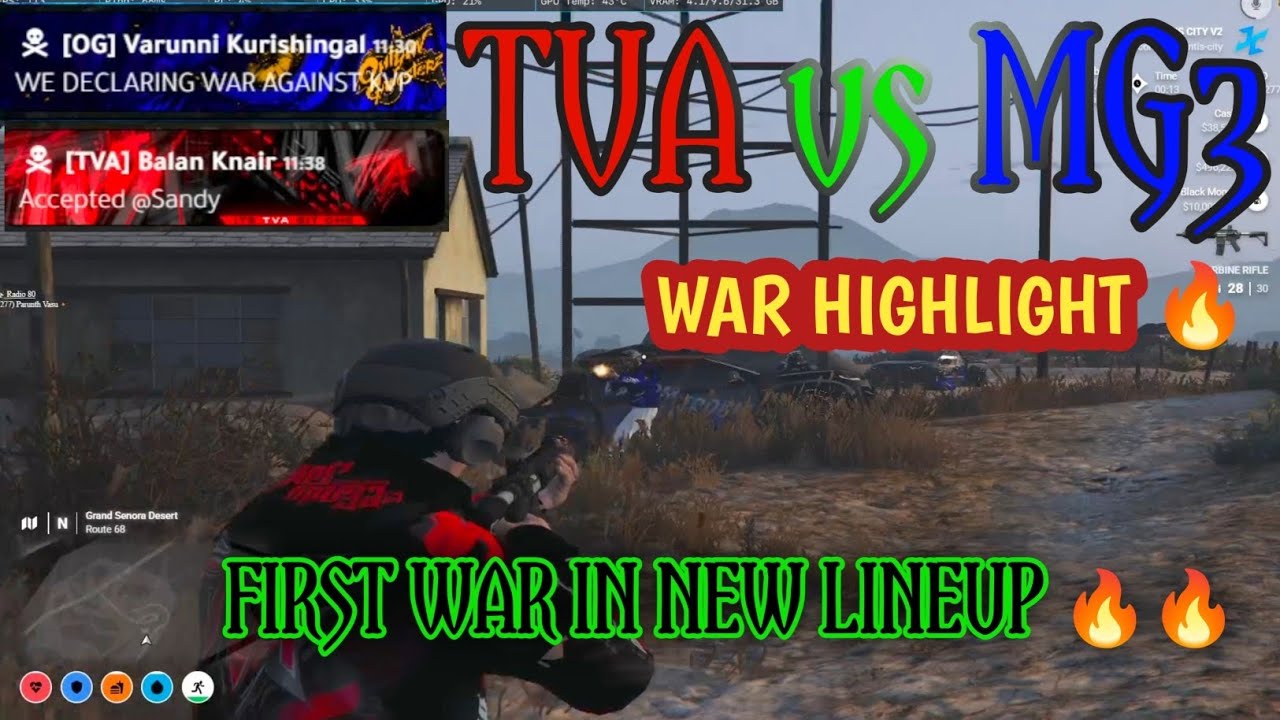 TVA vs MG3 WAR HIGHLIGHT 🔥 FIRST WAR IN NEW LINEUP 🔥 @eaglegamingop # ...