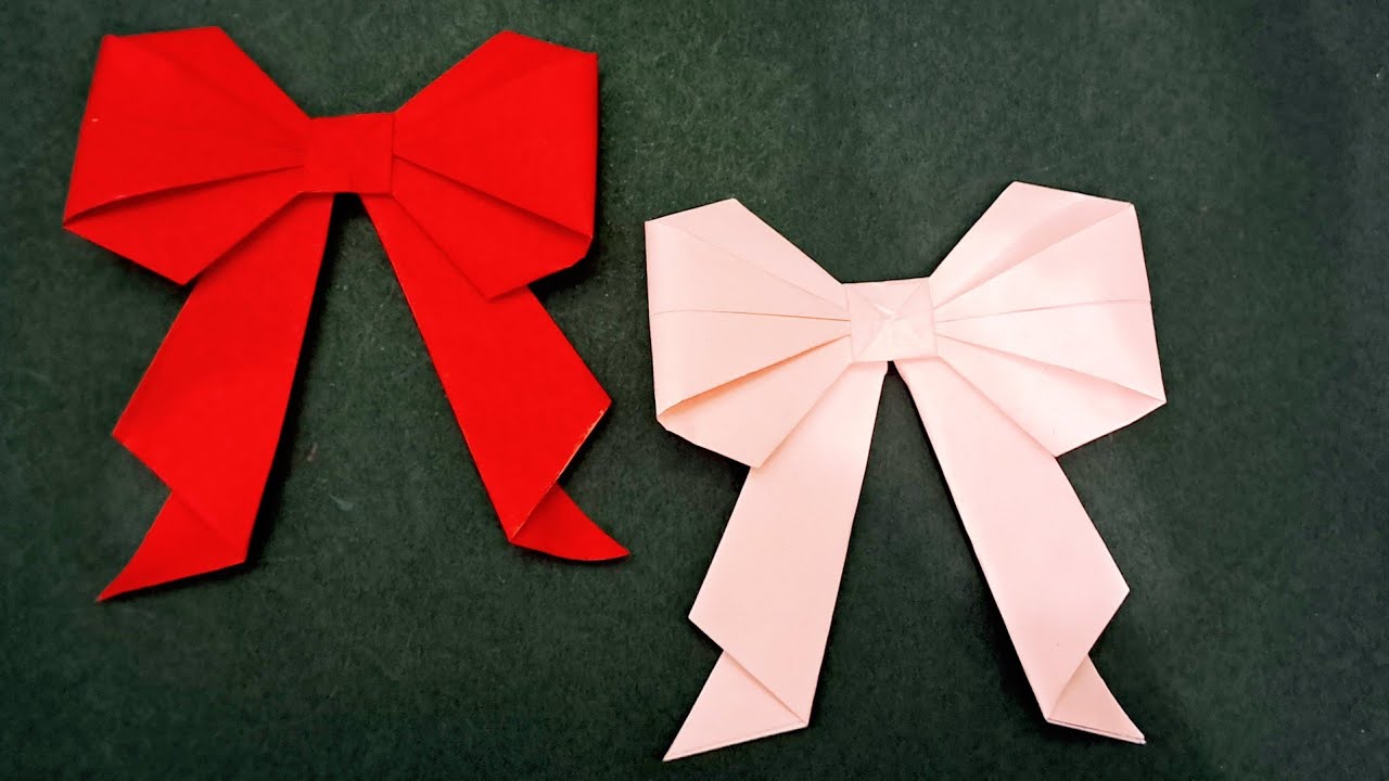 Easy paper bow|How fold a paper bow ribbon 🎀 with ks craftkill - YouTube