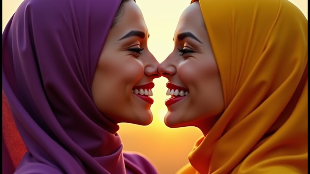 The Softest Kiss Between Two Hijabi Women – Pure Love - YouTube