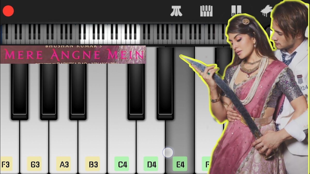 Mere Angne Mein Piano Tutorial | Jacqueline F, Asim Riaz | Instrumental Piano - YouTube