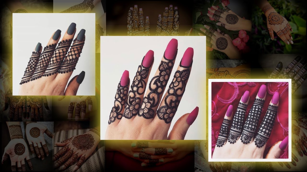 Fingure mehndi design | mehndi designs | mehndi | #simplemehndi - YouTube