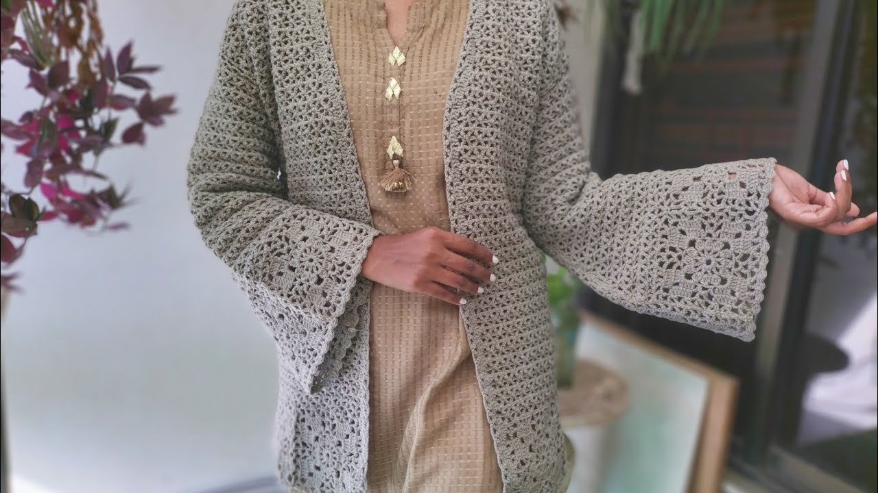 EASY BELL SHAPE SLEEVES PATTERN SWEATER - YouTube