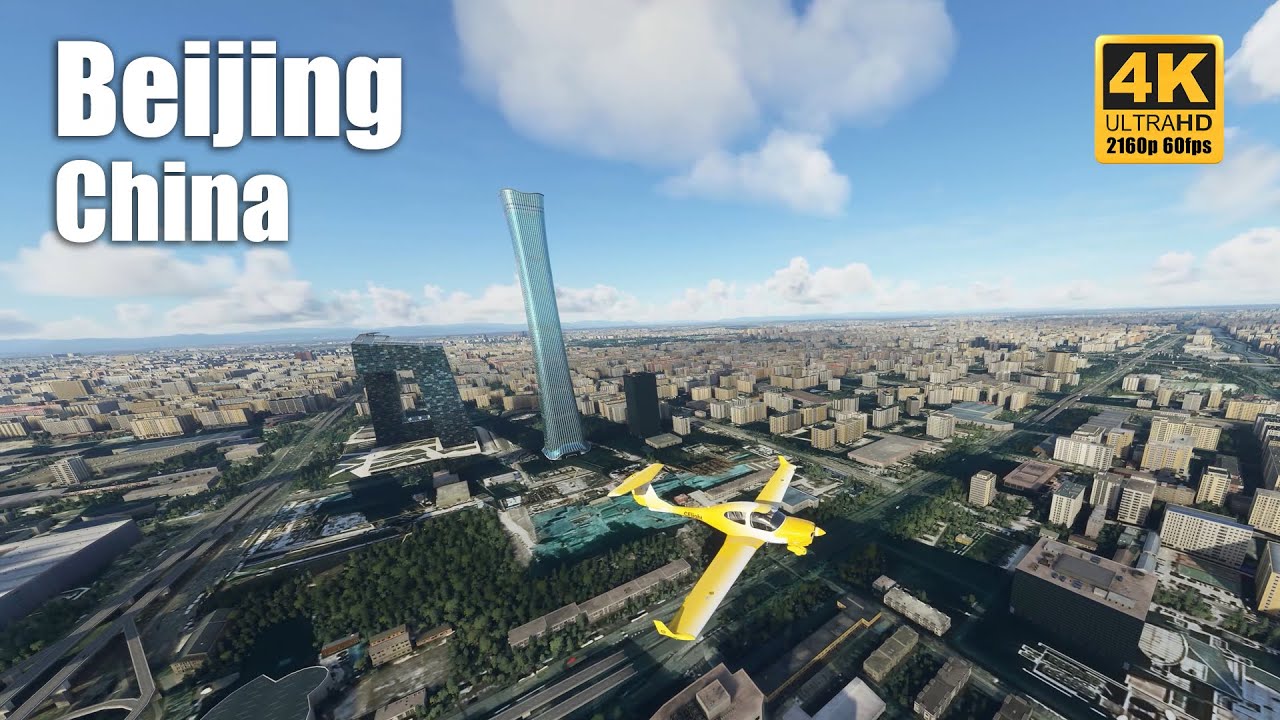 Fly over Beijing (北京) - China - 4K 60fps | Musical Showcase | Microsoft ...
