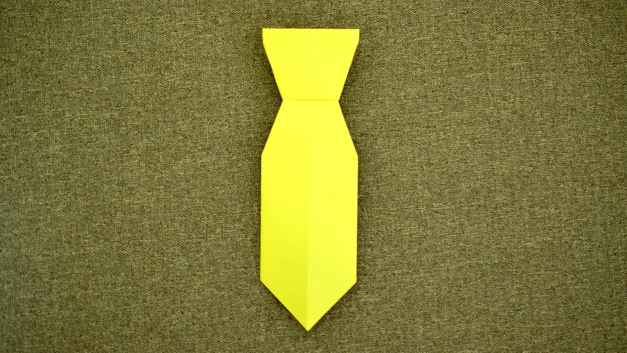 How to make a Paper Tie | Origami Tie | Easy craft - YouTube
