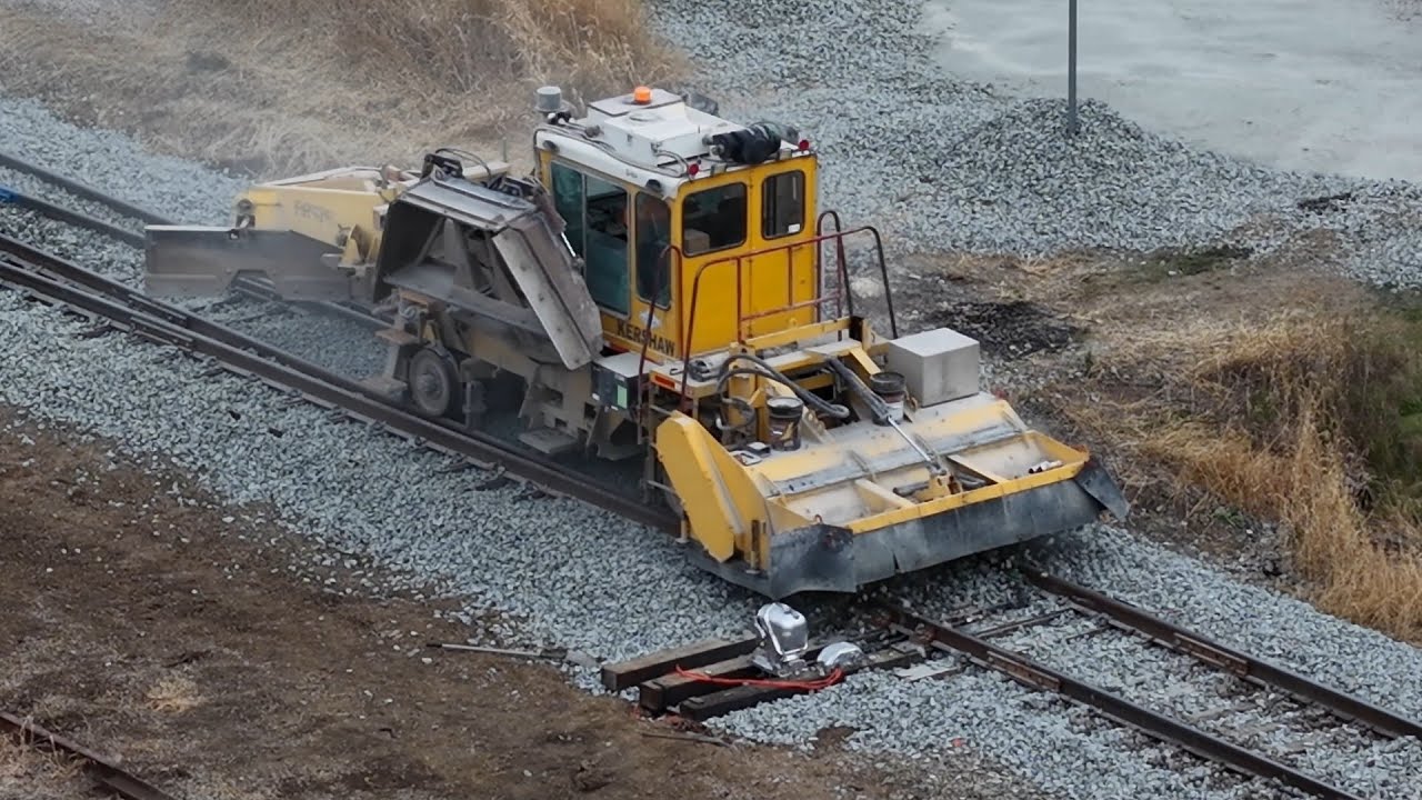 Ballast Regulator at Work: Aerial View #train - YouTube