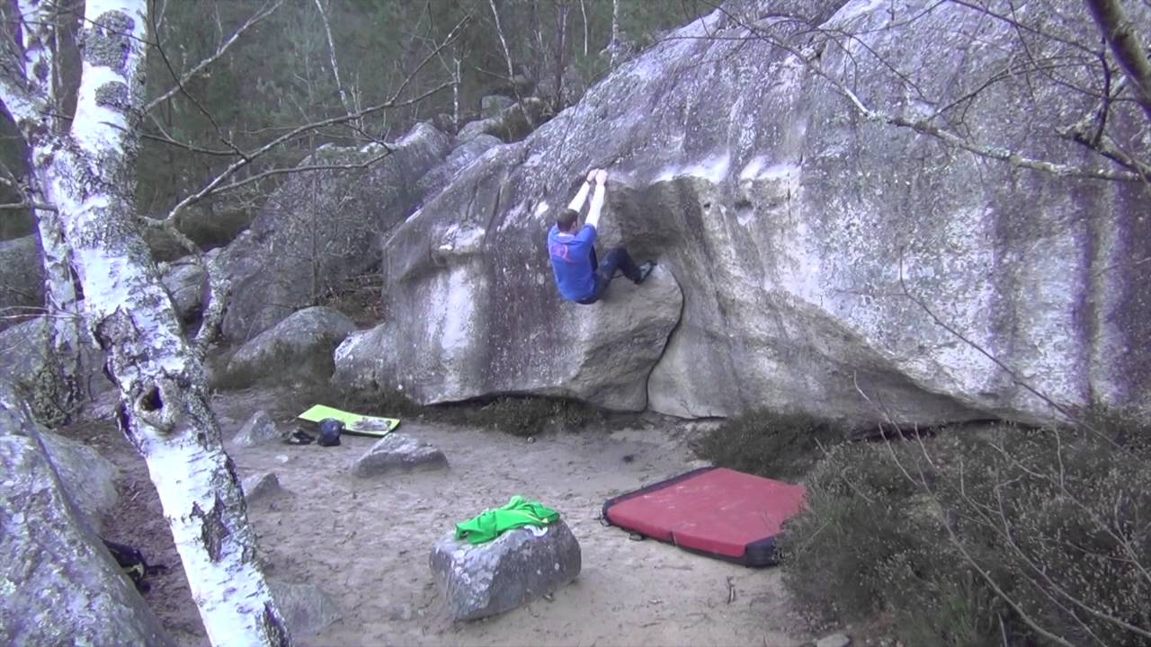 Fontainebleau - J.A. Martin - Sur le Fil (prolongé) 7A - YouTube
