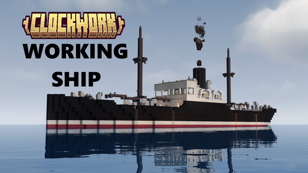WORKING Minecraft cargo steamer "SS City of Accra" - YouTube