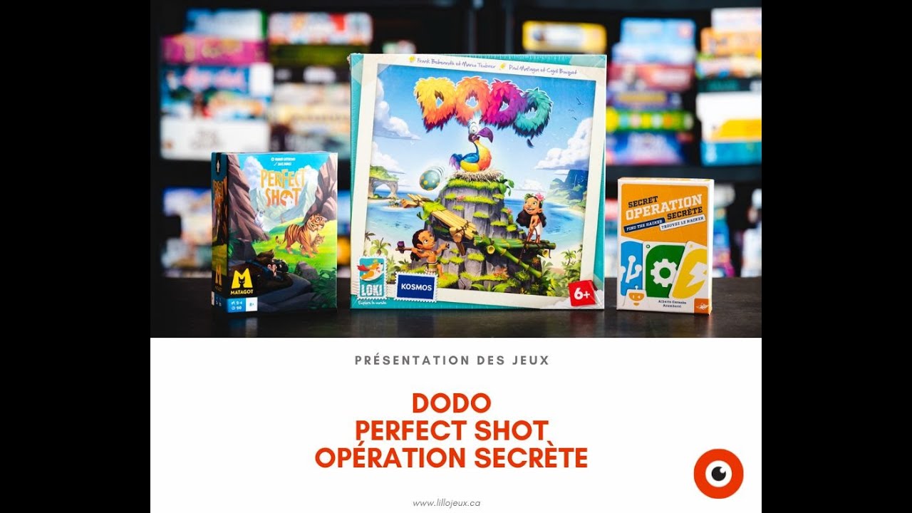 Présentation des jeux Dodo, Perfect Shot et Opération secrète - YouTube