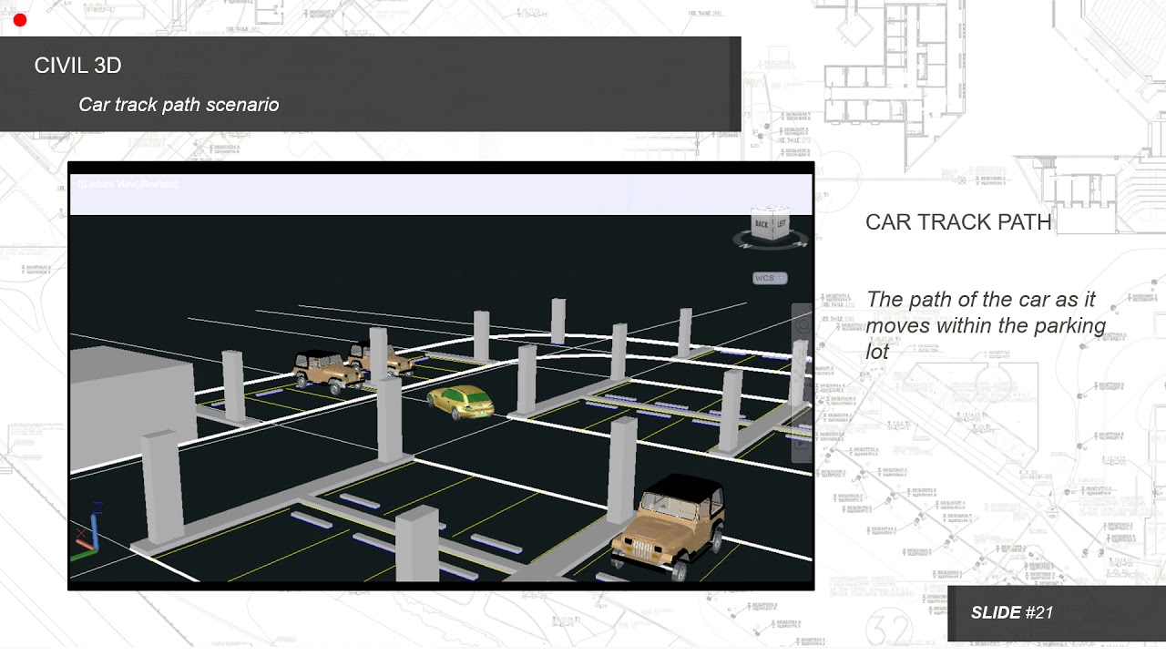 AUC Underground Parking Civil 3D Vehicle Track - YouTube